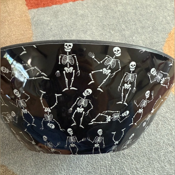Halloween | Kitchen | Skeleton Print Black Bowl Bpa Free 2 Inch Nwt ...
